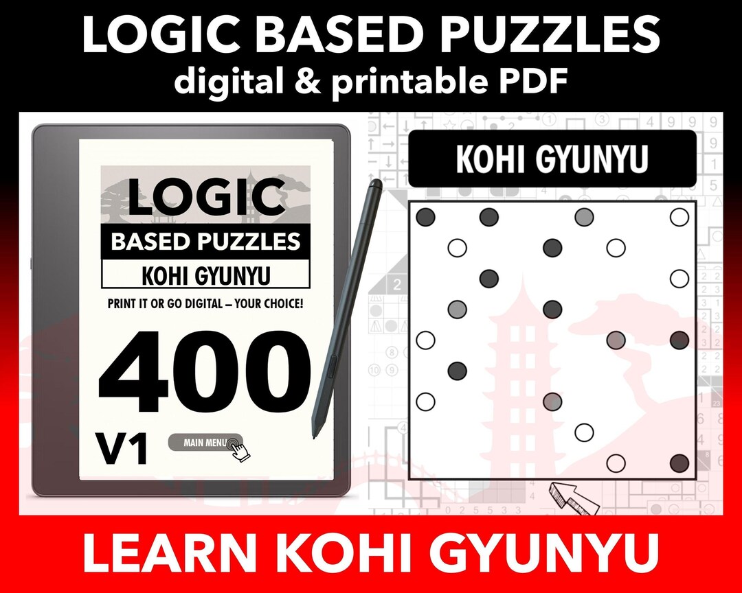 Kohi Gyunyu Logic Puzzles MIX 400 Grids | Learn to Solve Series ...