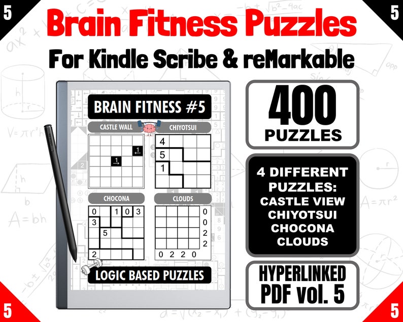 Brain Fitness Puzzle Collection #5 | 400 Puzzles | Digital Puzzle Book ...