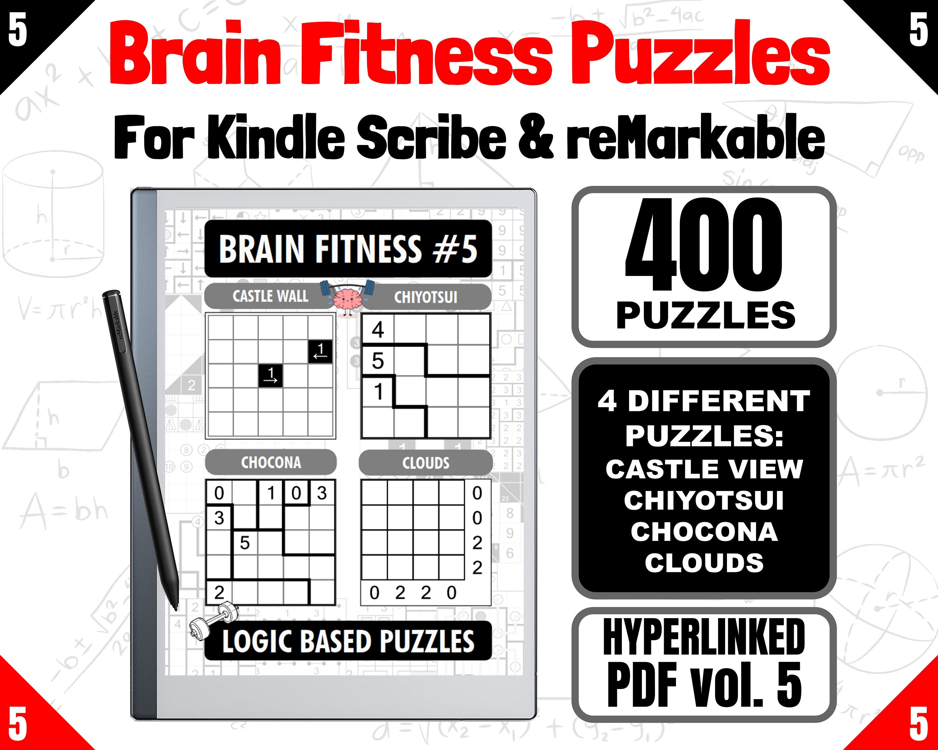 Brain Fitness Puzzle Collection #5 | 400 Puzzles | Digital Puzzle Book ...