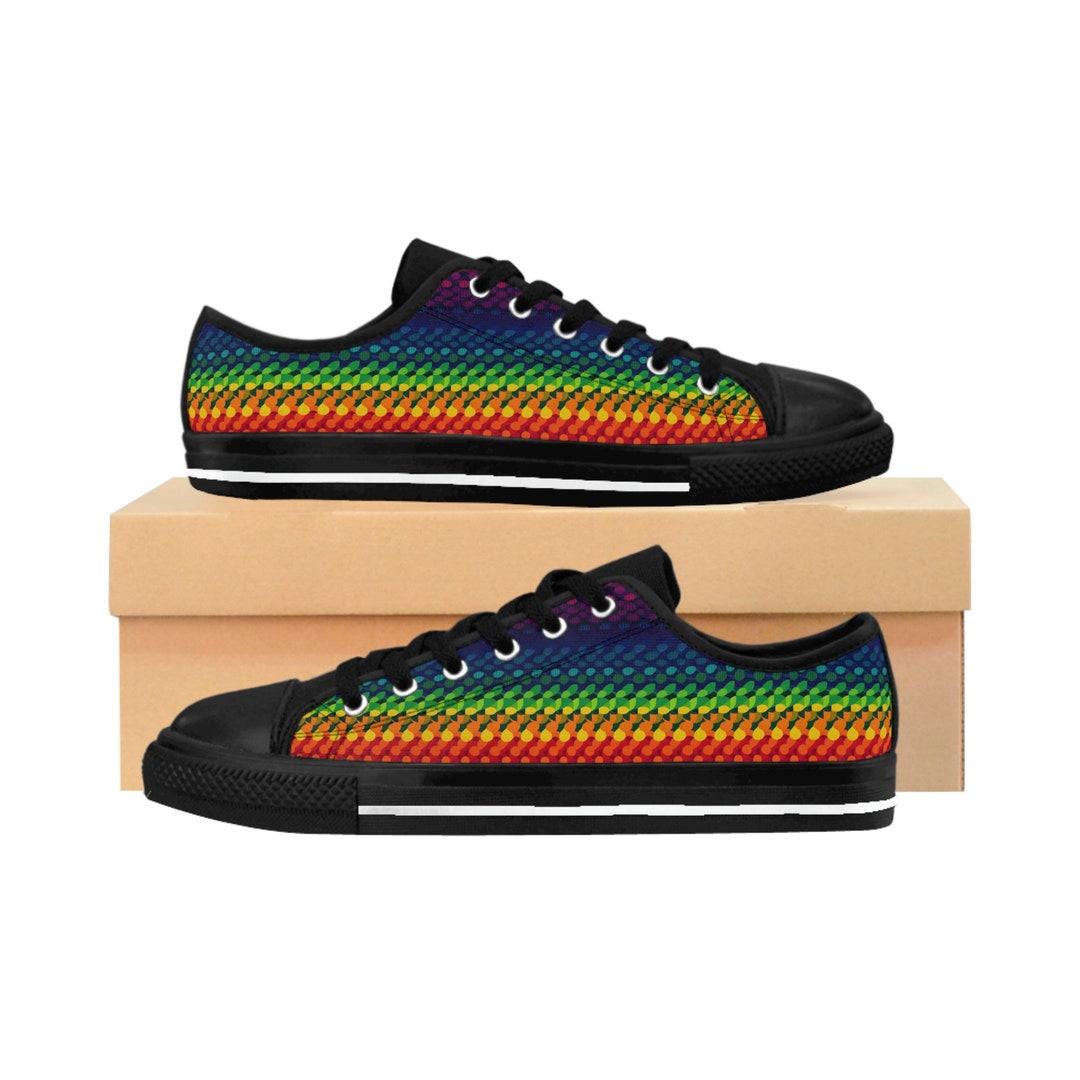 Men's Rainbow Pride Shoes Rainbow Dots - Etsy