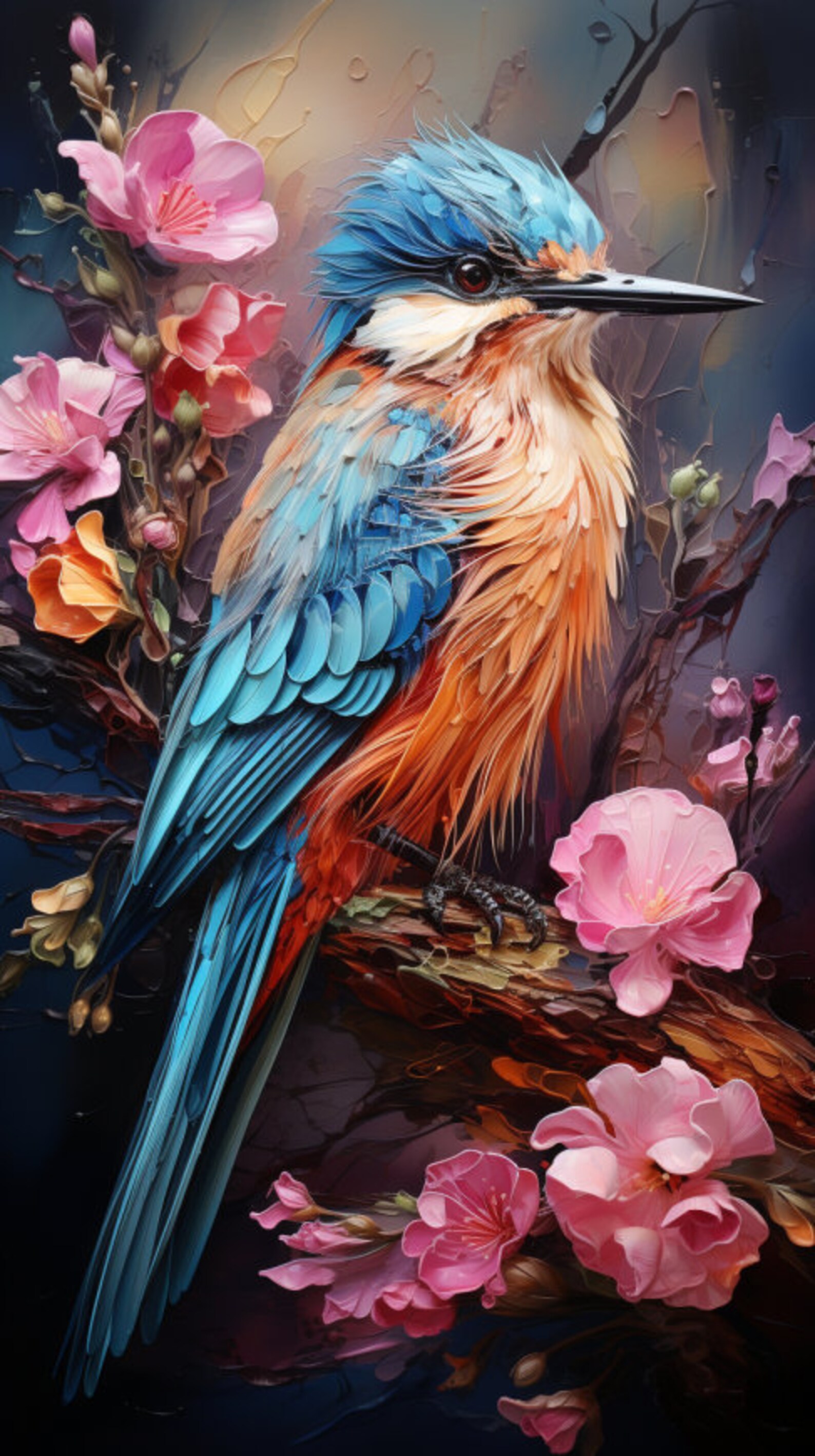 Palette Knife Bird Quilling Art 3D High Detail English - Etsy