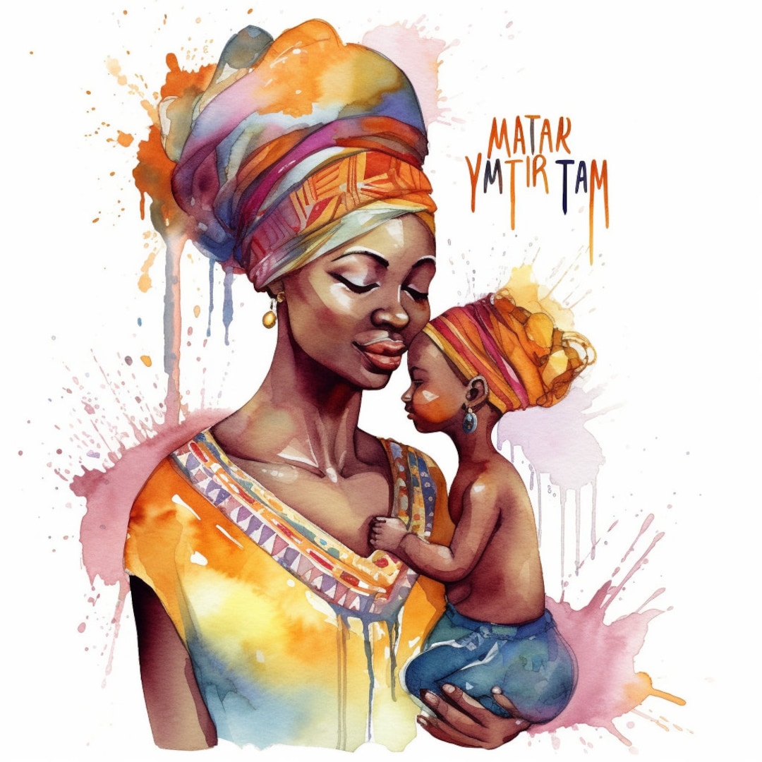 African Mother Clipart- African Mother in PNG Format for Commercial Use ...