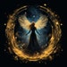 Enchanted Celestial Guardian: Glittering Angel in Starry Embrace - Etsy