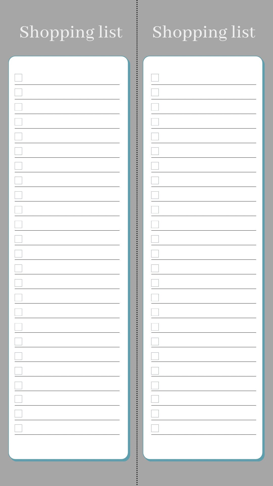Digital “shopping List” Template, Printable - Etsy