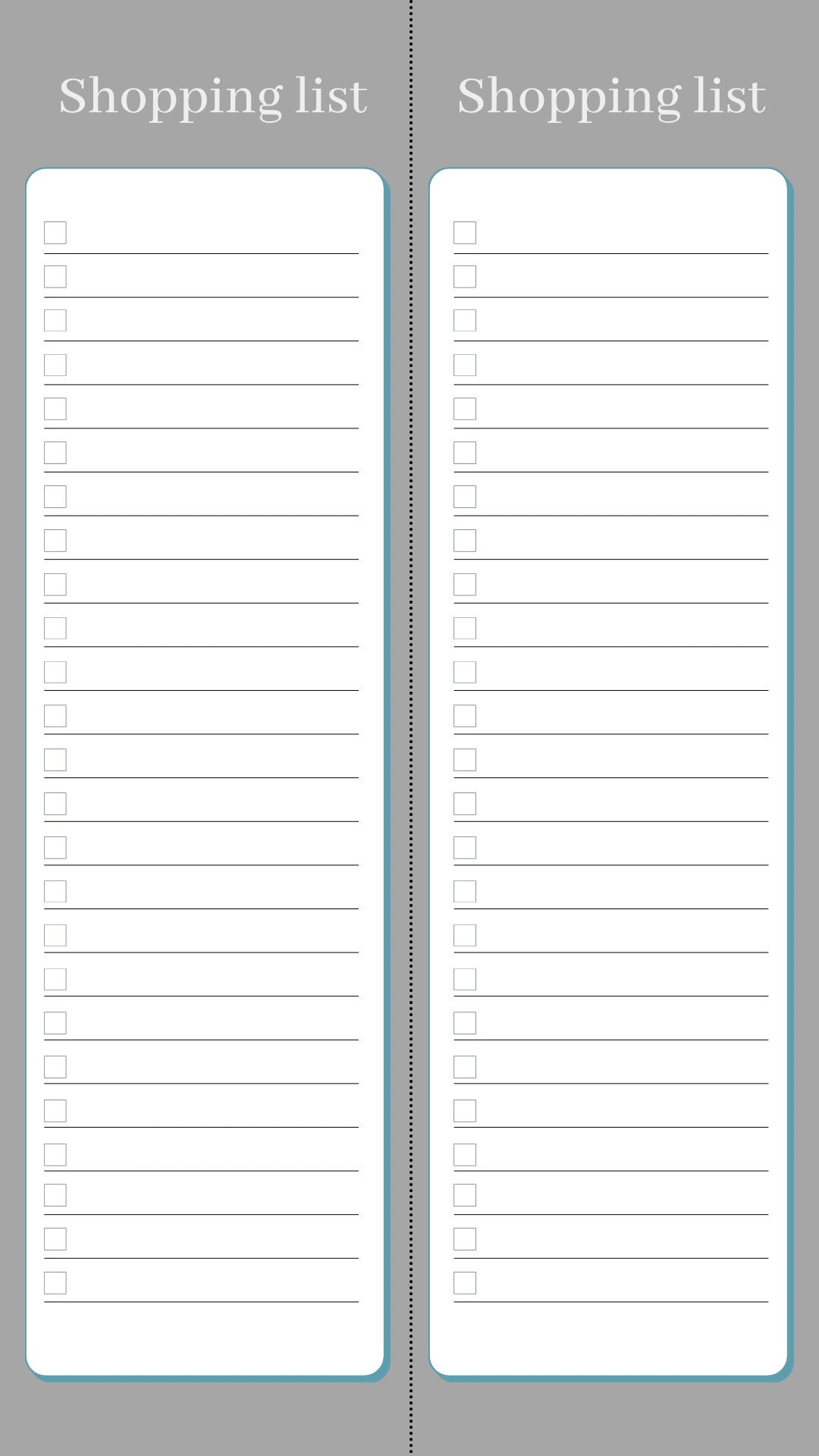 Digital “shopping List” Template, Printable - Etsy