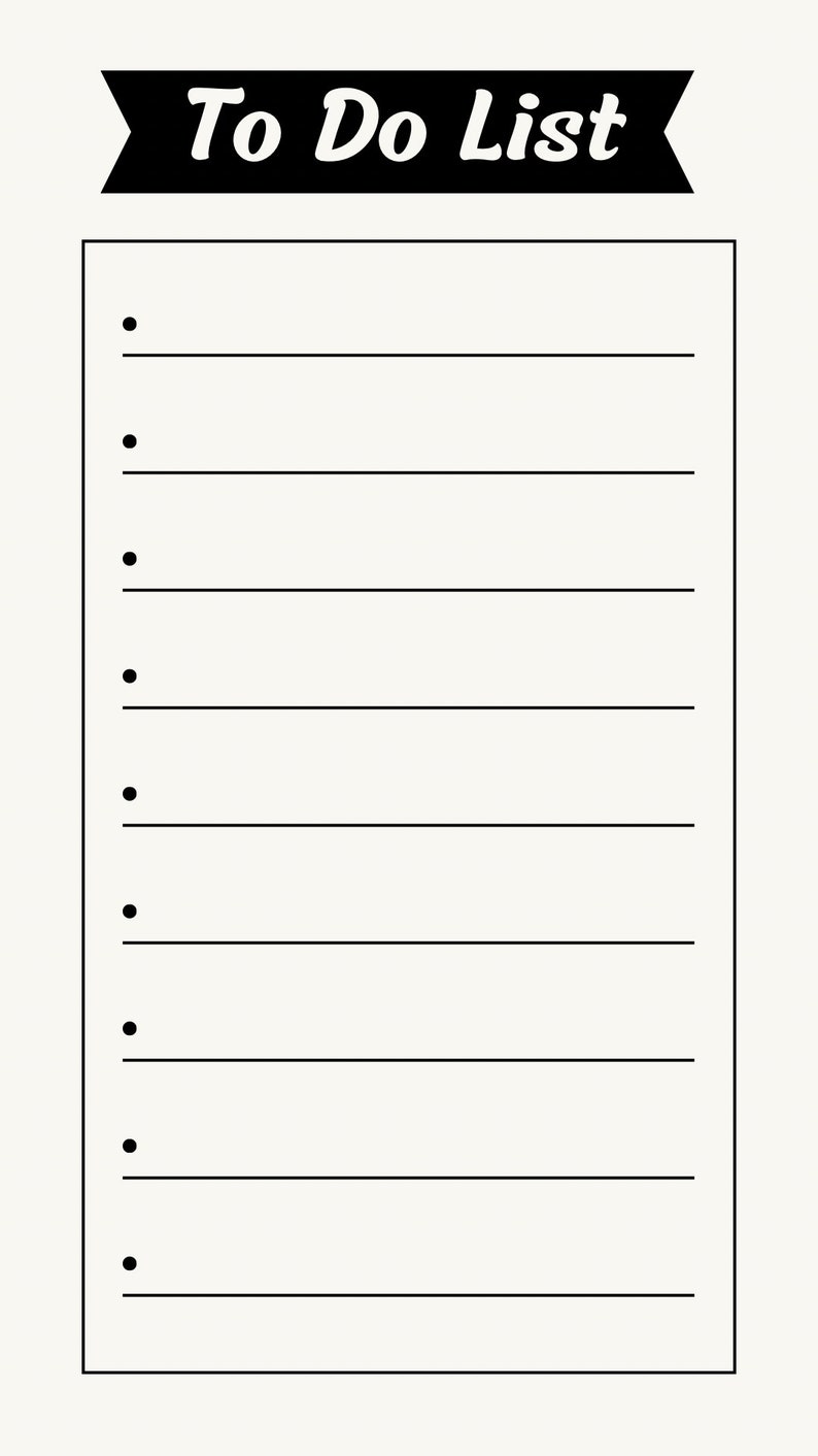 Minimalist Digital “to Do List” Template, Printable - Etsy