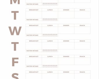 Printable Digital meal Planner Template - Etsy