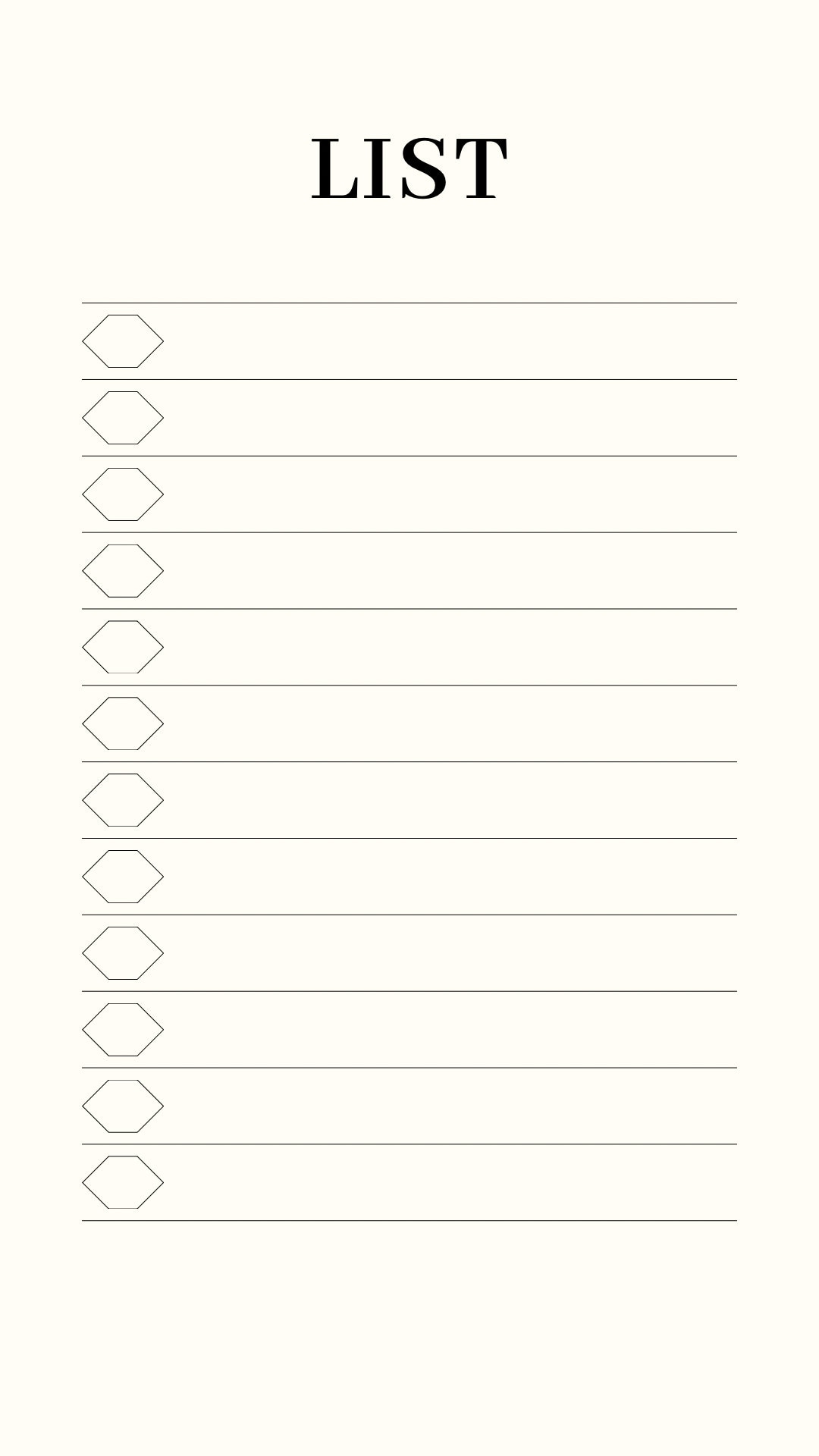 Minimalist, Printable Digital “list” Template - Etsy
