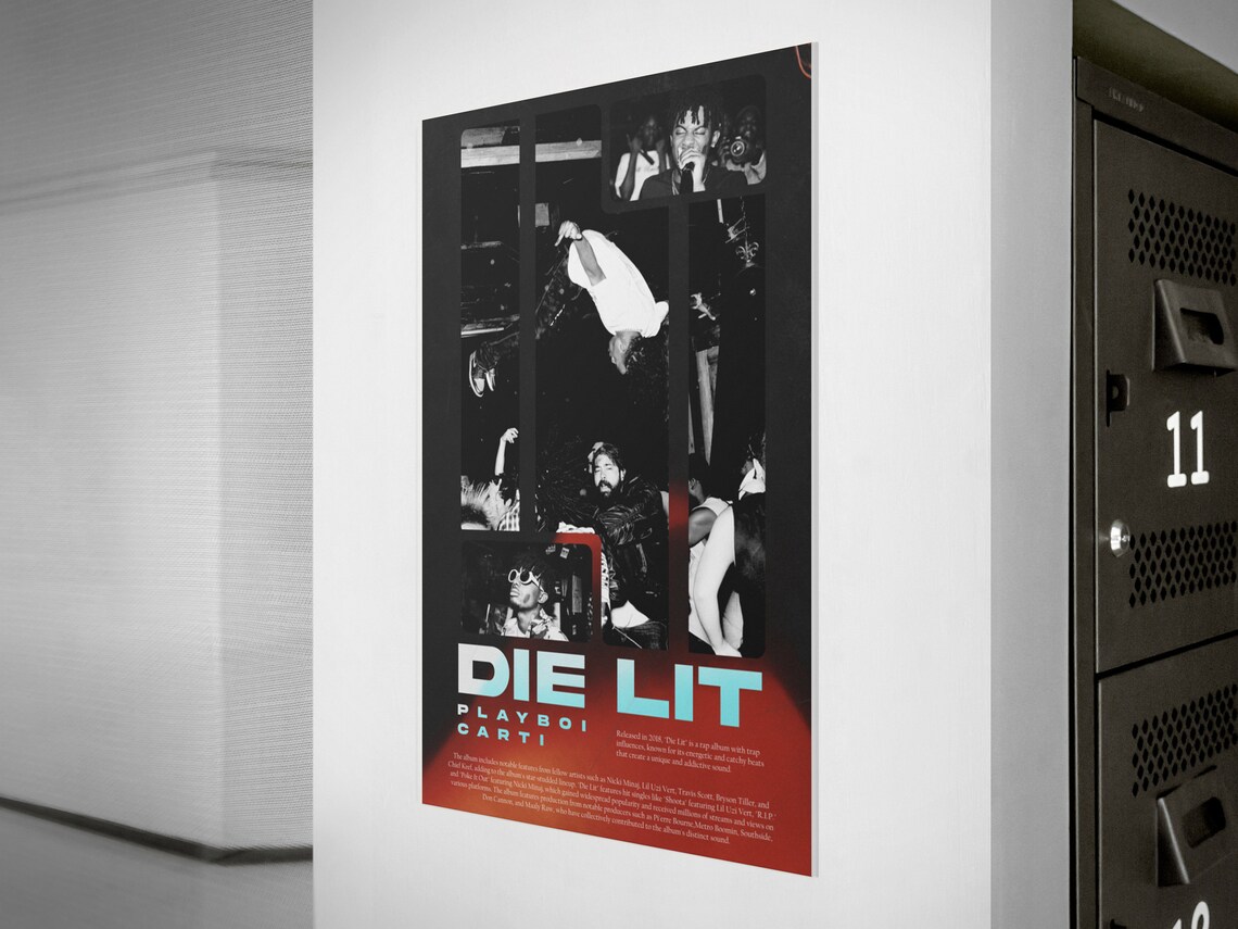 Playboi Carti Die Lit Poster | Wall Art Featuring Playboi Carti ...