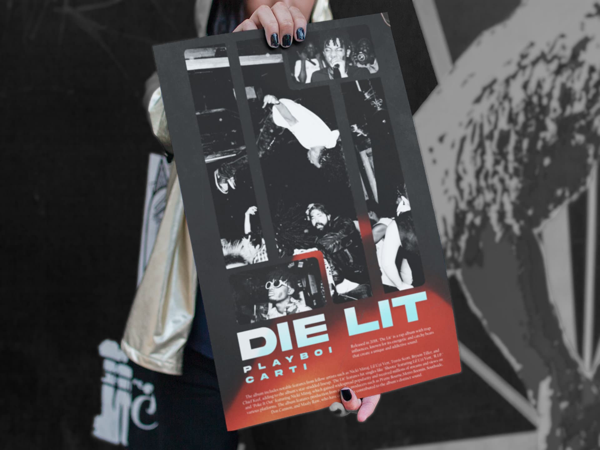 Playboi Carti Die Lit Poster Wall Art Featuring Playboi Carti Playboi ...