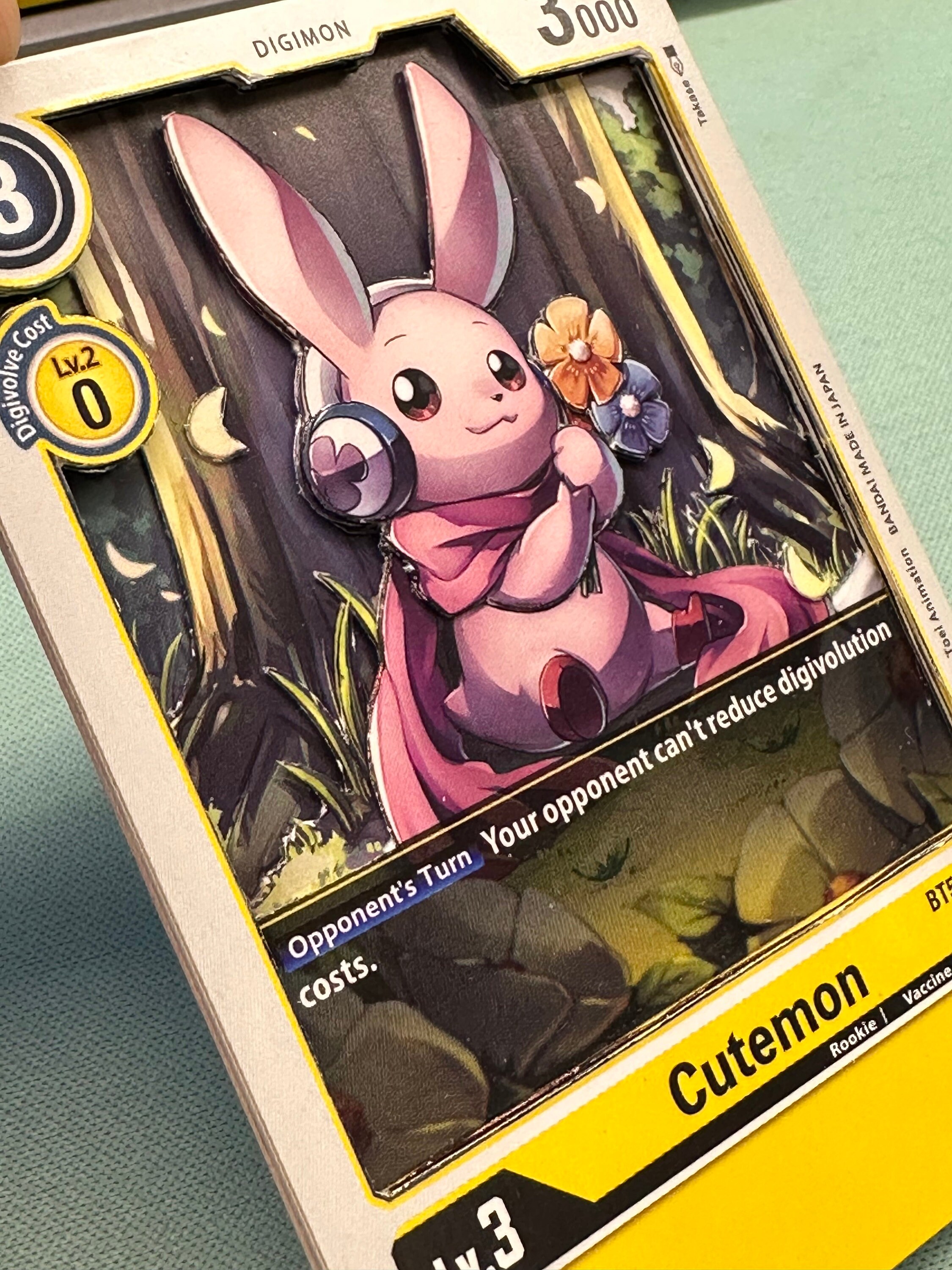 3D Digimon Card Cutemon - Etsy