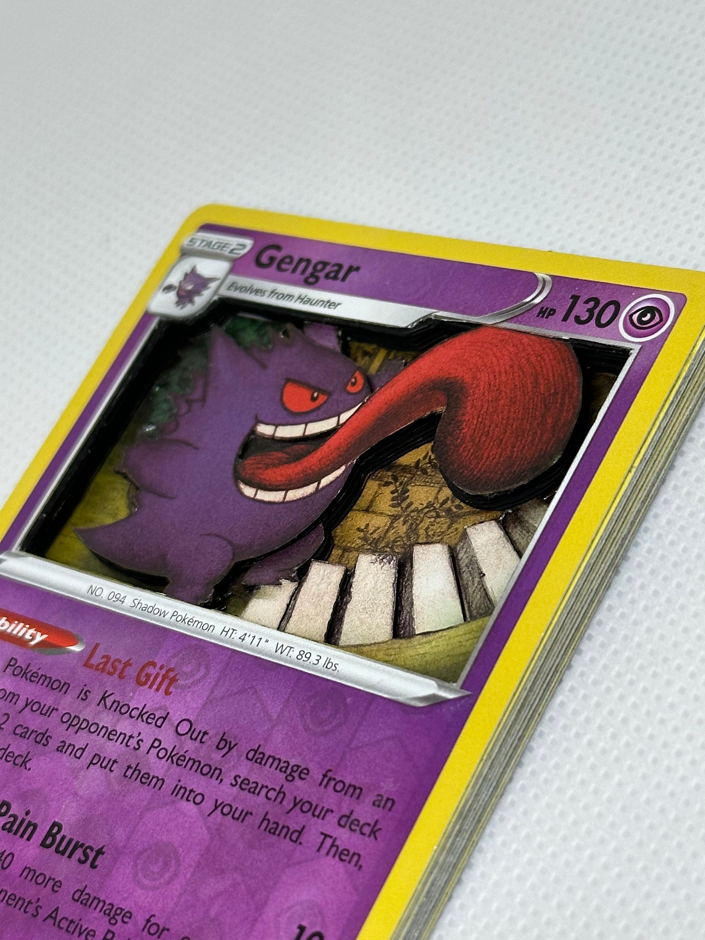 3D Pokemon Card Gengar Reverse Holofoil - Etsy