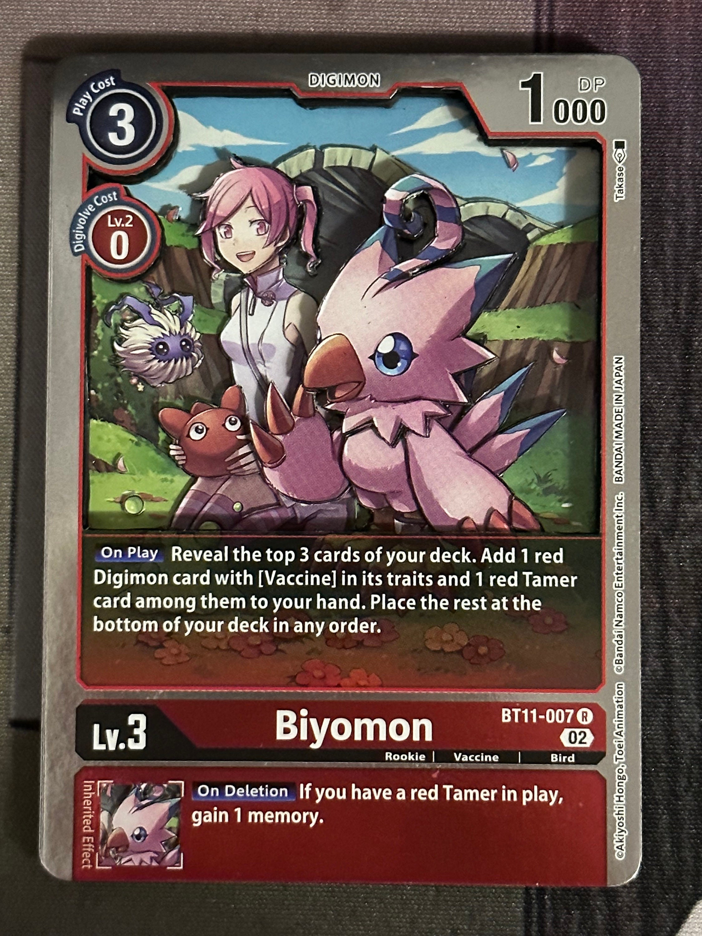 3D Digimon Card - Biyomon - Etsy