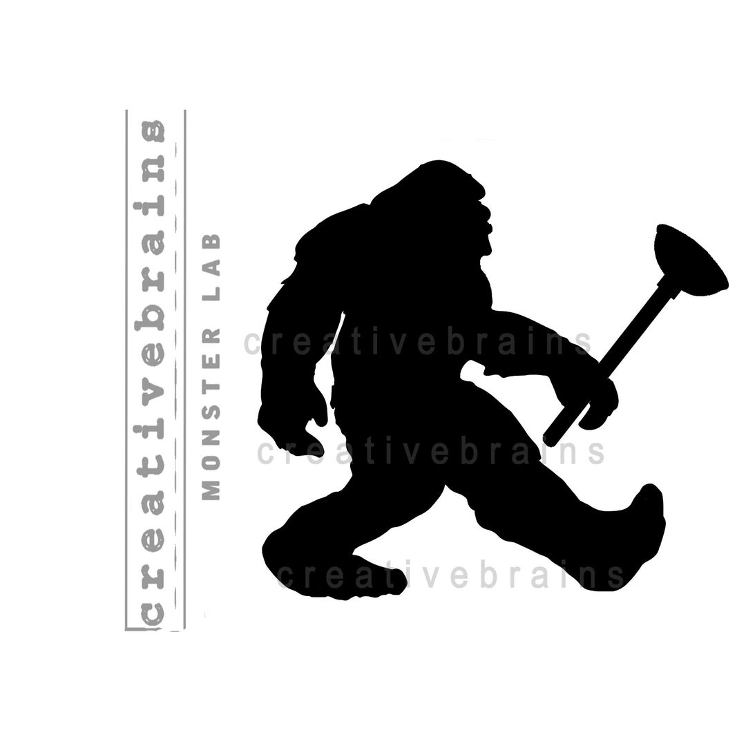 Bigfoot Plumber Monster | Svg | Png | Jpg | Pdf | Ai | Download ...