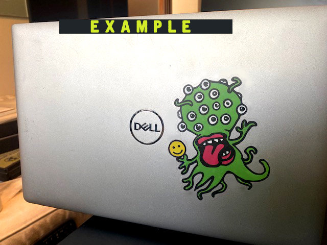 Shoggoth Laptop AI Sticker | Artificial Intelligence Smiley | Custom ...