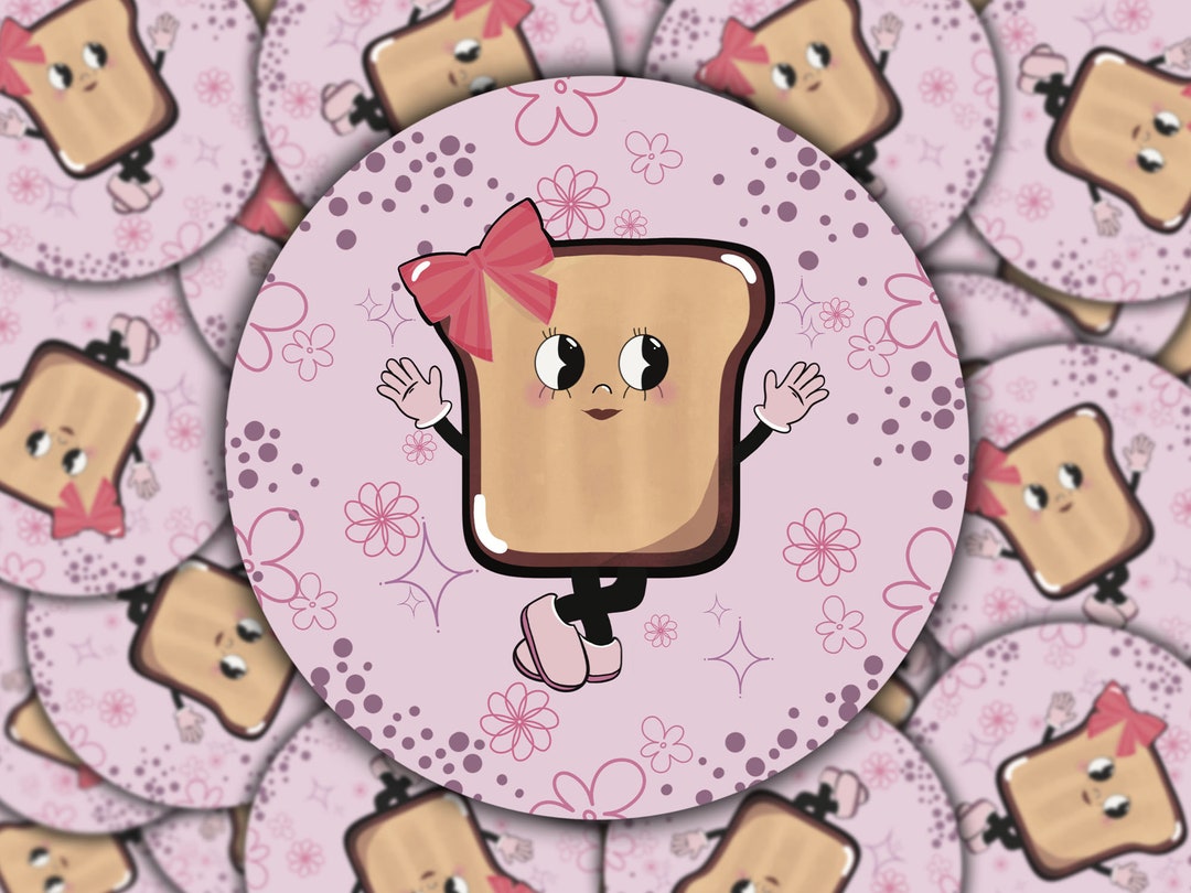 Cute Stickers Kawaii, Cute Toast Food Sticker, Retro Sticker, Laptop ...