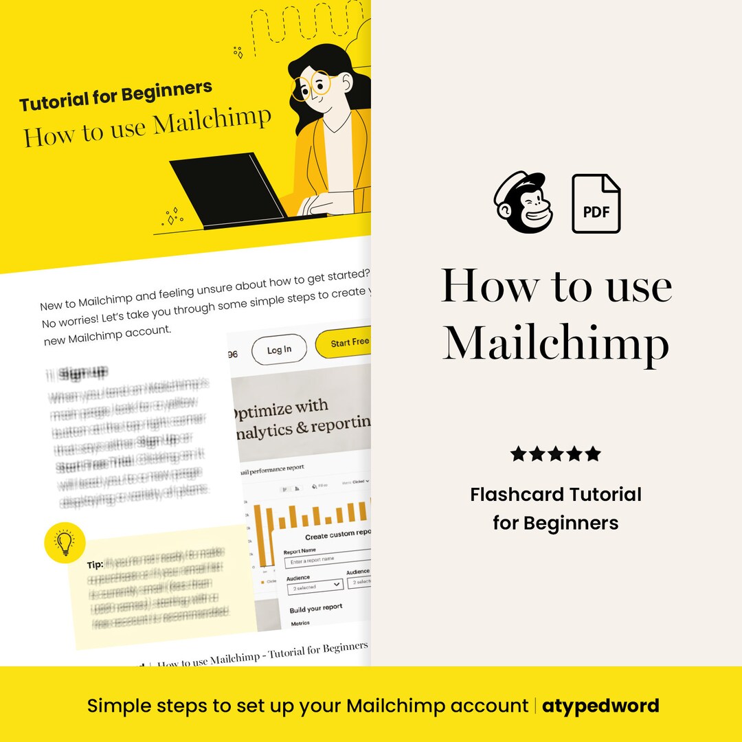 How To Use Mailchimp Flashcard Tutorial For Beginners Email Marketing