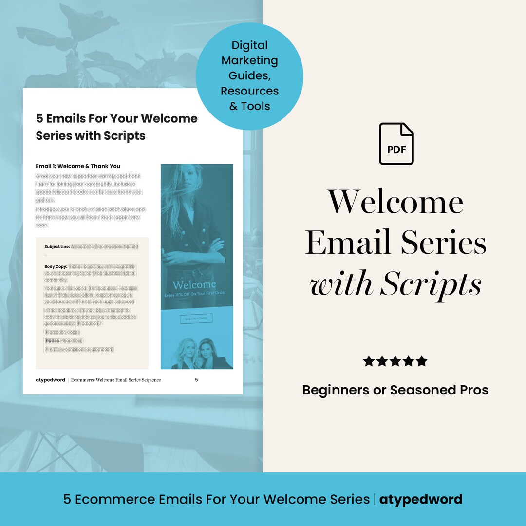 Ecommerce Welcome Email Series Sequence: 5 Emails With Scripts | Email ...