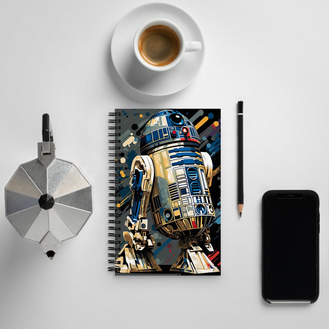 R2D2 Star Wars Pop Art Print Spiral Notebook Spiral Notebook Geek and ...