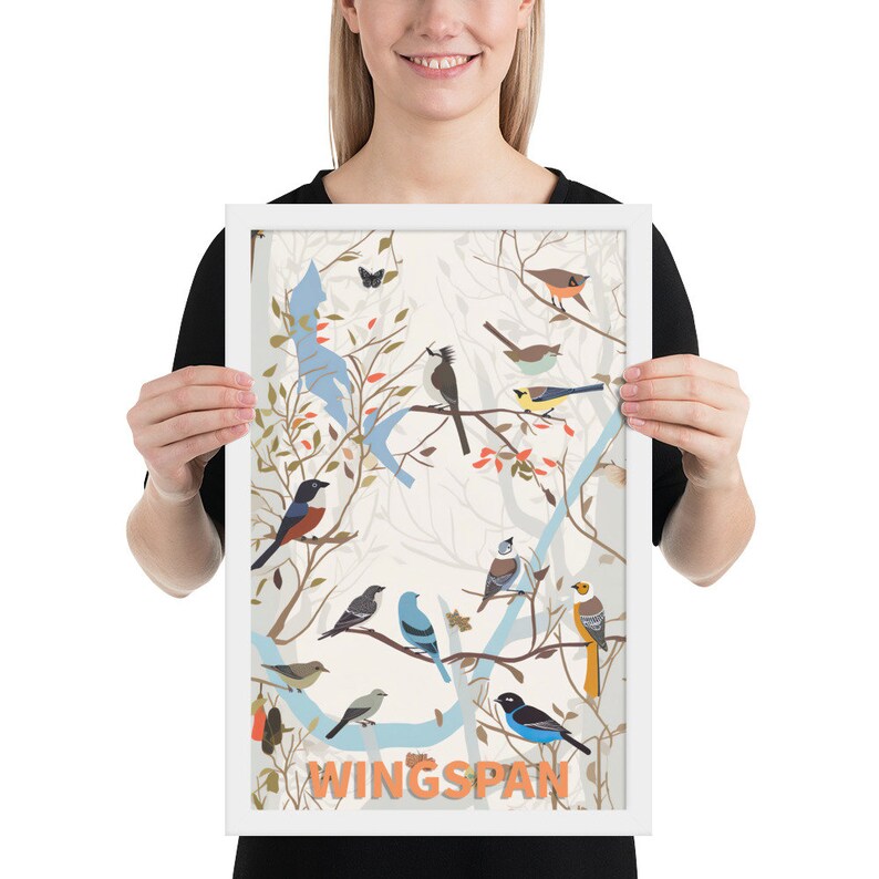 Wingspan Board Game Wall Art Framed Poster Board Game Wall Art Wingspan ...