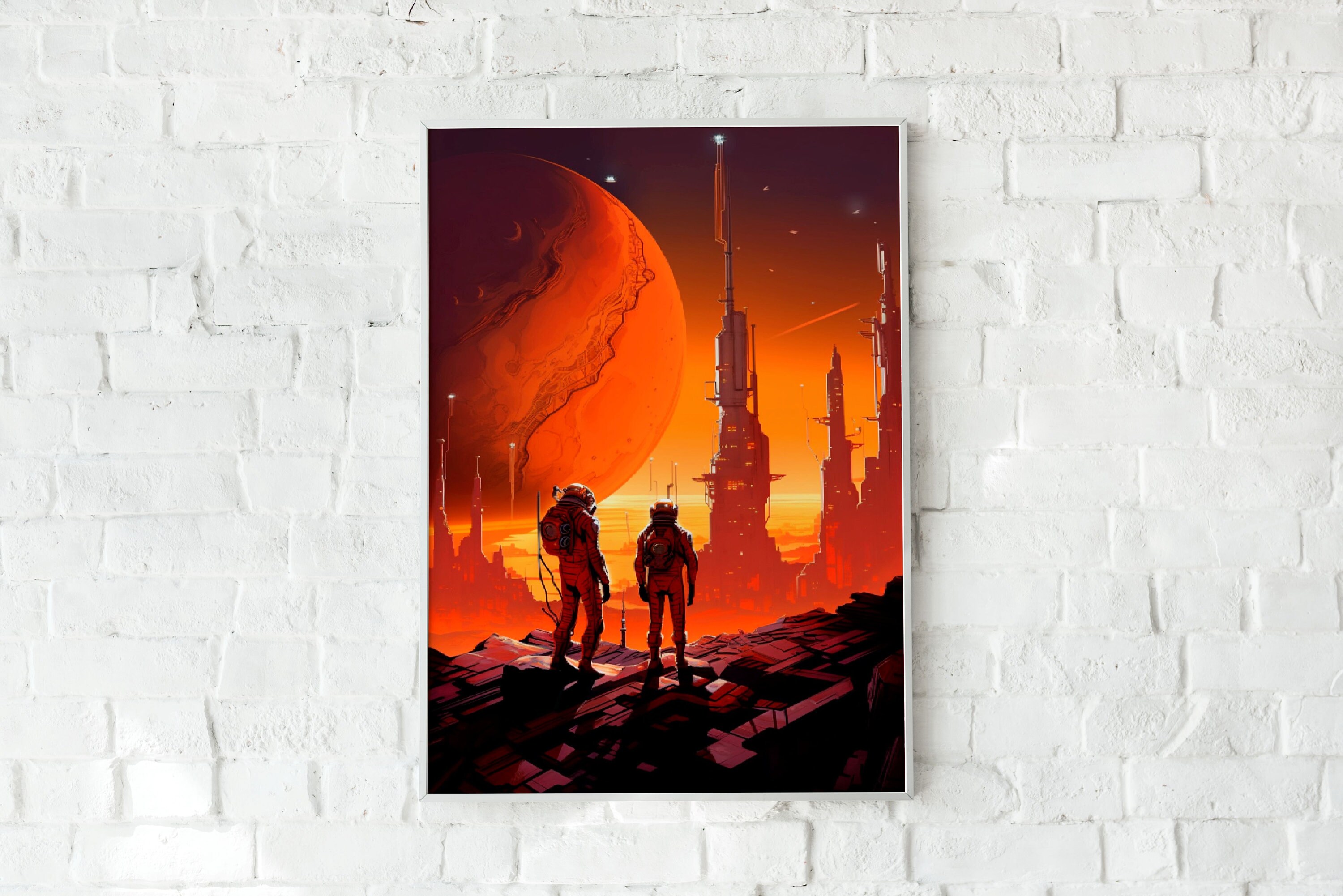 Mars Sci-fi Wall Art Mars Wall Art Printable Download Game Room Decor ...