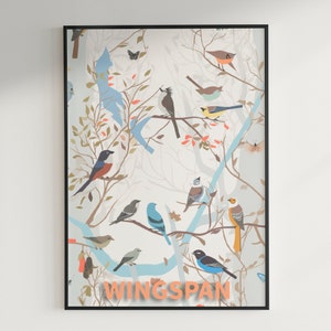 Wingspan Board Game Wall Art Board Game Wall Art Wingspan Printable ...