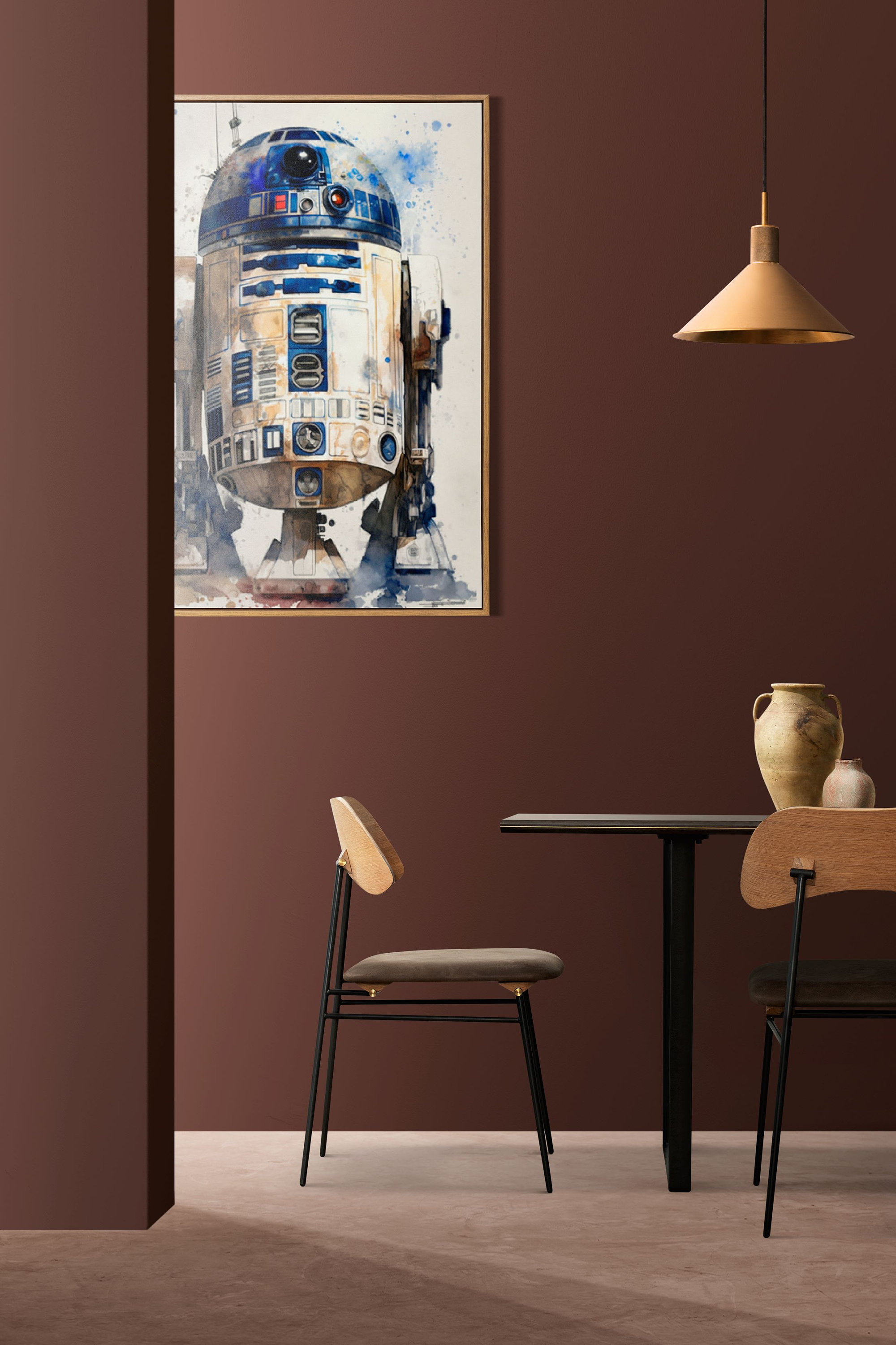 R2D2 Wall Art Star Wars Wall Art Printable Download R2D2 Watercolour ...