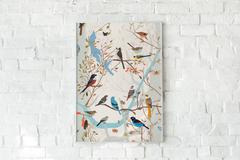 Birds Wall Art Birds Wall Art Printable Download Birds Art Print ...