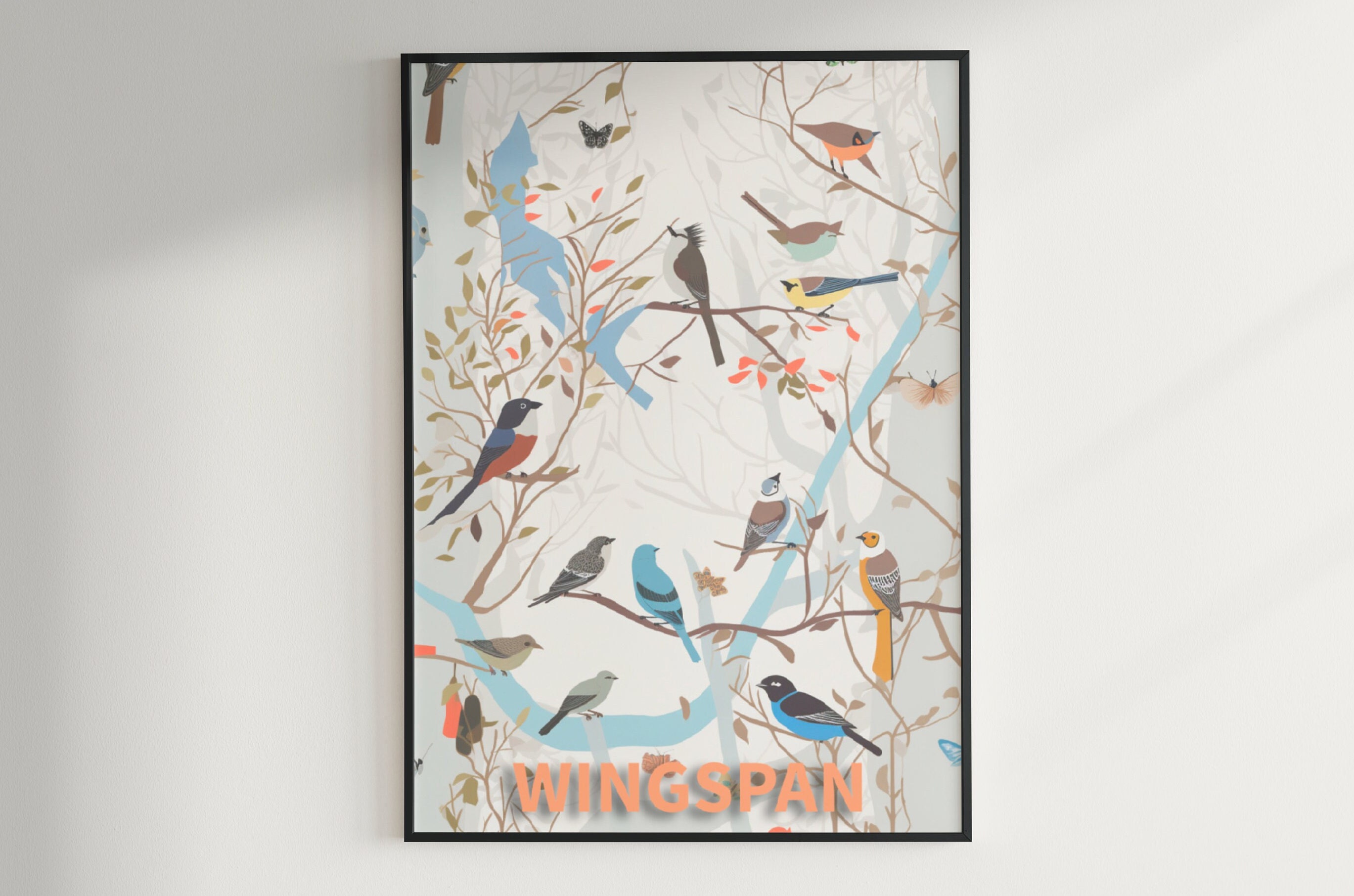 Wingspan Board Game Wall Art Framed Poster Board Game Wall Art Wingspan ...