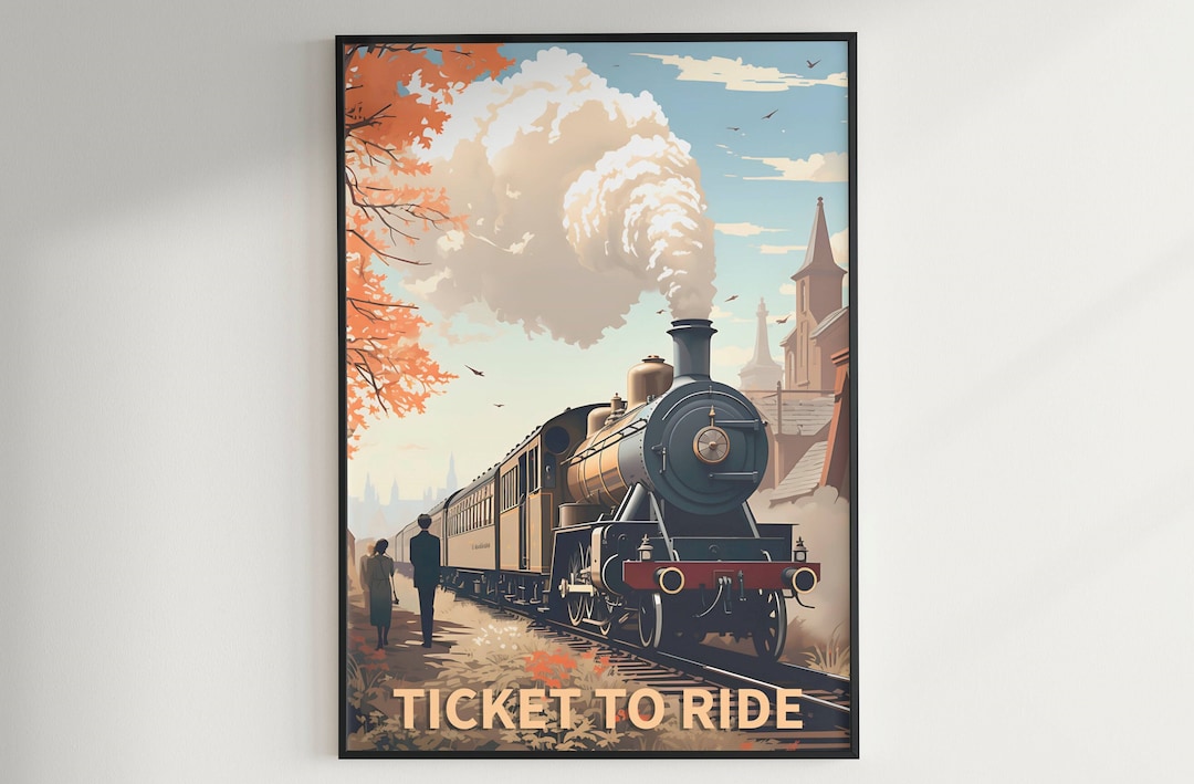 Ticket to Ride Board Game Wall Art Framed Poster Board Game Wall Art ...