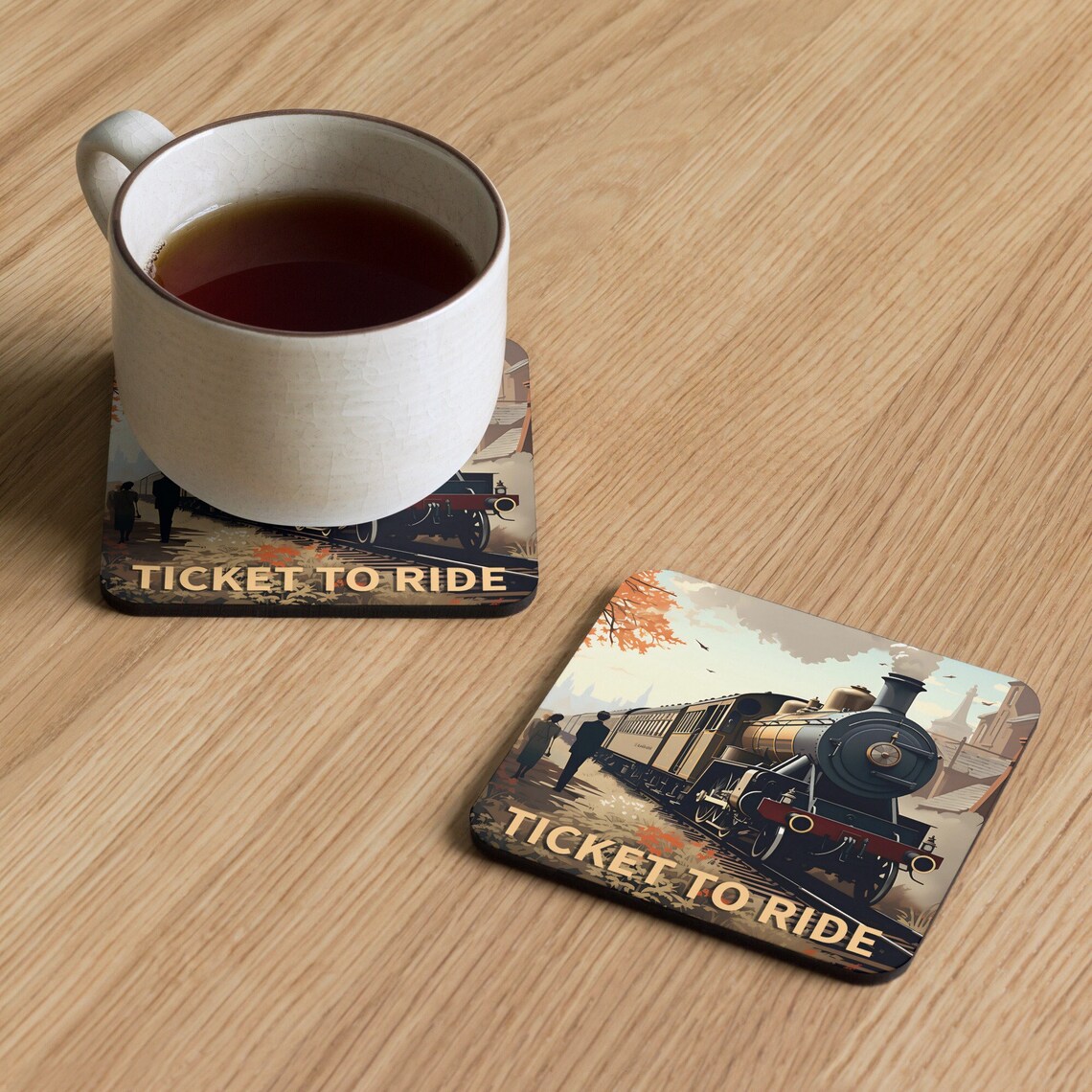 Ticket to Ride Board Game Art Cork-back Coaster Gift Game Room Decor ...
