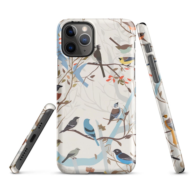 Garden Birds Snap Case for iPhone Charley Harper Style Print Design ...