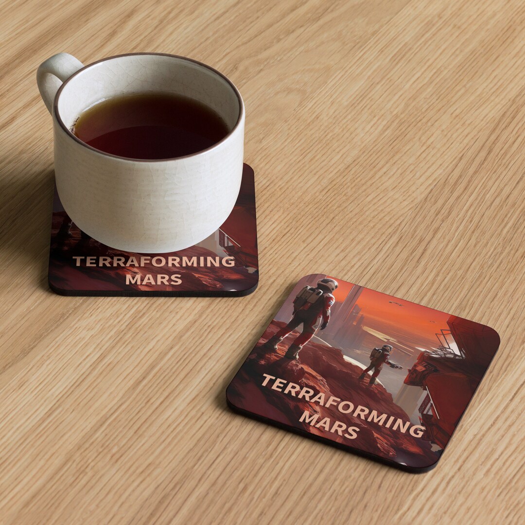Terraforming Mars Board Game Sci-fi Art Print Cork-back Coaster - Etsy