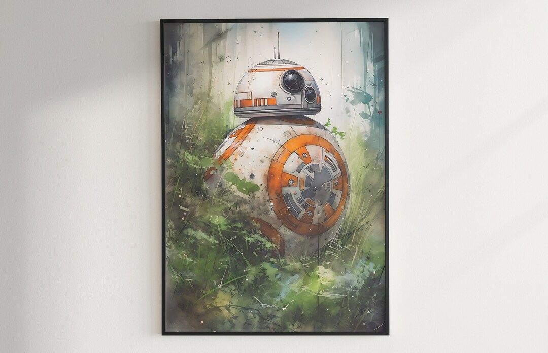 BB8 Wall Art Star Wars Wall Art Printable Download BB8 Watercolour Art ...