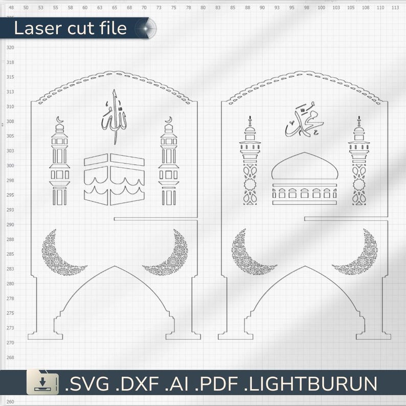 Quran Stand (rihal) SVG for Laser Cutting | Islamic Decor Ramadan | DXF ...