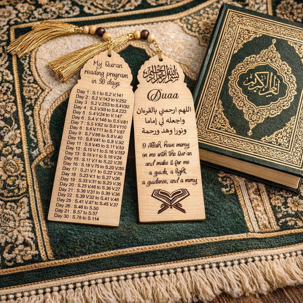 Quran 30-day Reading Bookmark, Muslim Gift for Ramadan – Laser Cut File ...