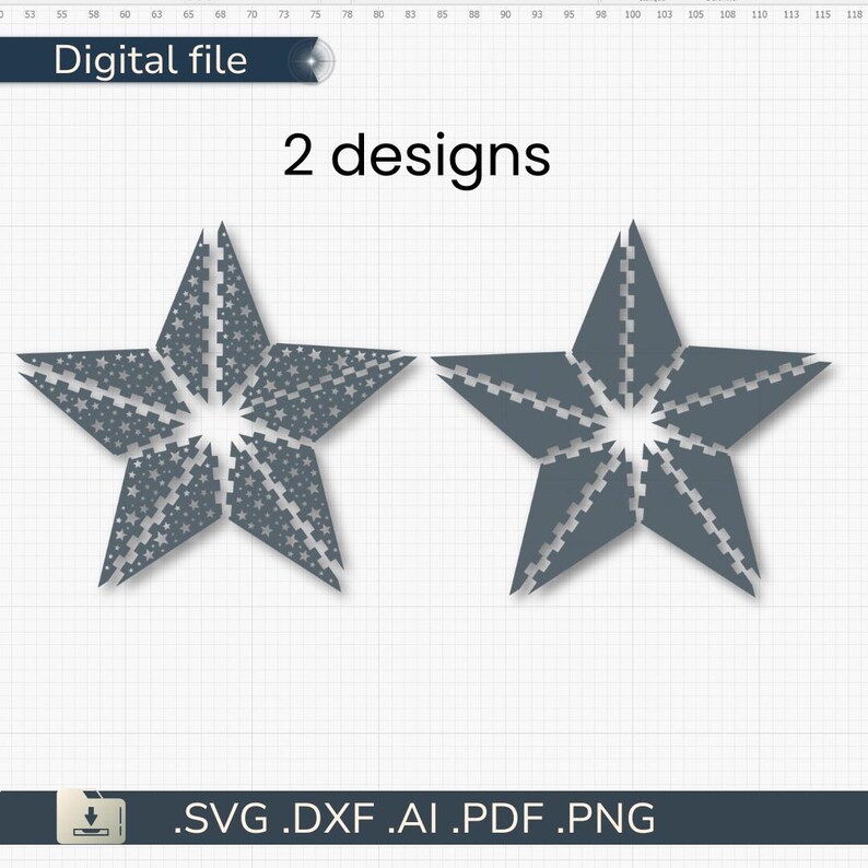3D Wooden Star – Laser Cut File for Christmas or Ramadan Light ...