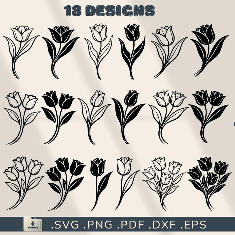 Stickers With Tulips - Etsy