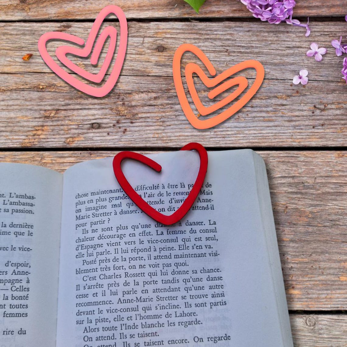 Heart Paperclip Bookmark SVG File – Bookmark Paperclip Love | Laser ...