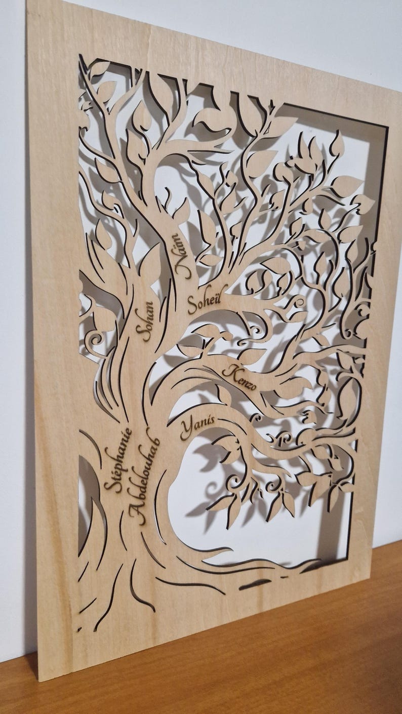 Tree of Life Frame Digital File Laser Cutting Wall Decoration, Wooden ...