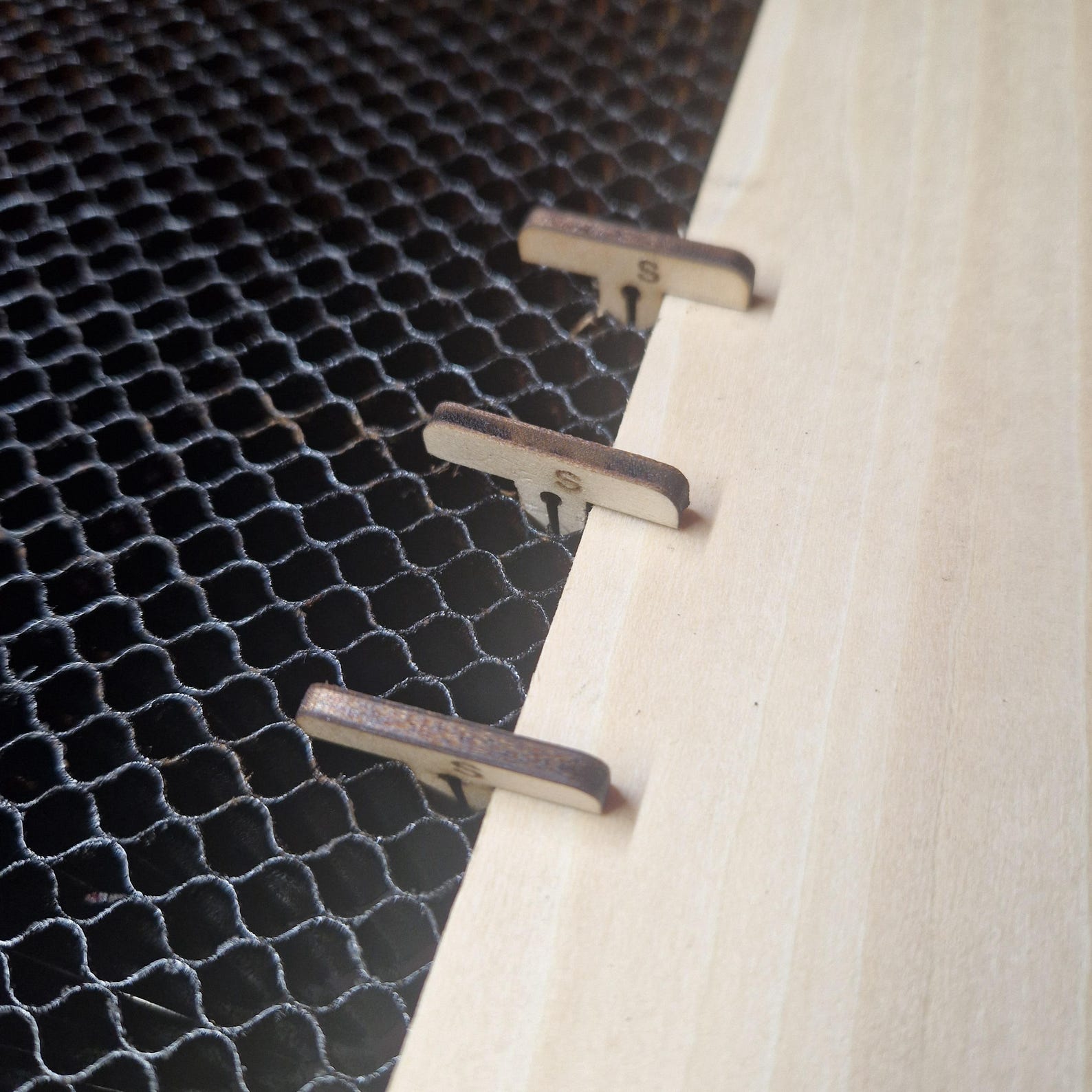 Honeycomb Hold Down Pins SVG + Corner Clamps & Glue Jig | Laser Bed ...