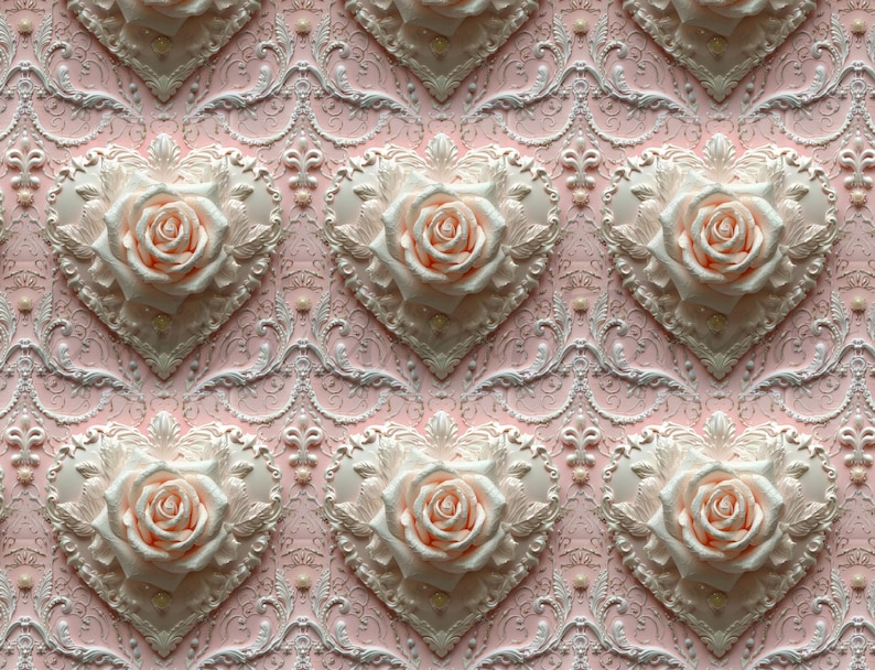 Pastel Pink Lace and Pearls Seamless Pattern, Vintage Embroidery ...