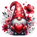 Valentines Gnome Watercolor Clipart, 20 High Quality JPG, Valentines ...