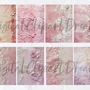 Vintage Pink Lace Paper, Junk Journal Paper Pack, Shabby Pink Lace ...