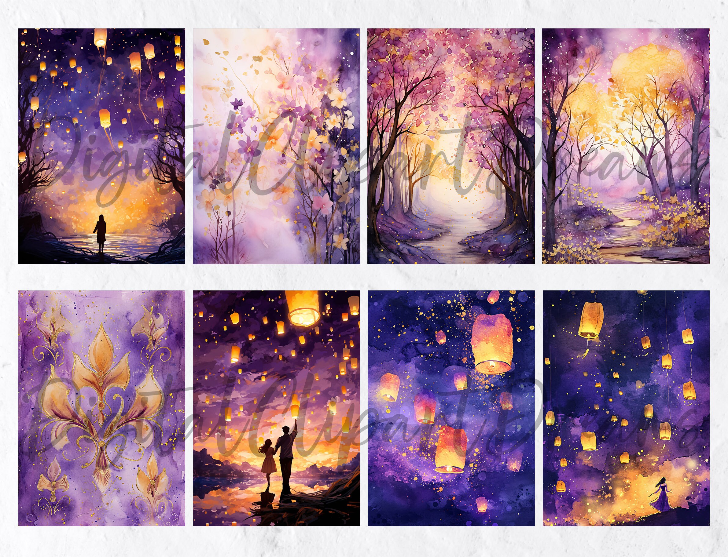 Rapunzel Junk Journal Paper Pack, Tangled Printable Paper, Fairy Tale ...