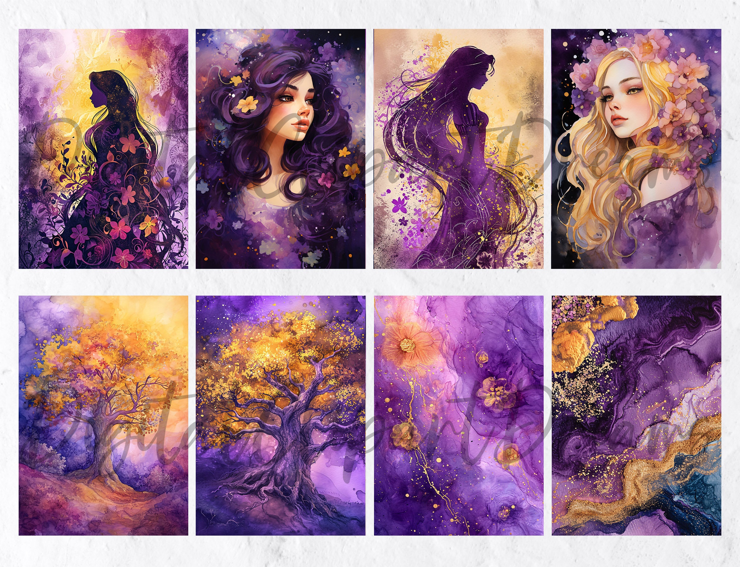 Rapunzel Junk Journal Paper Pack, Tangled Printable Paper, Fairy Tale ...