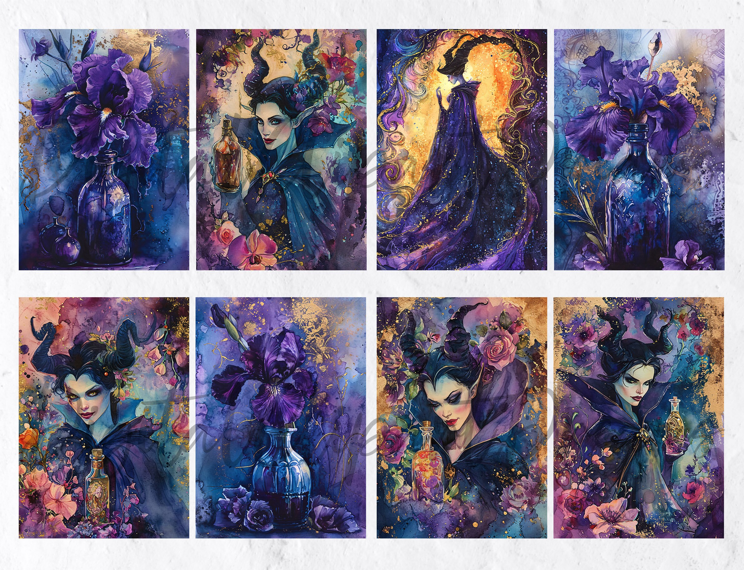 Maleficent Junk Journal Paper Pack, Villain Printable Paper, Sleeping ...