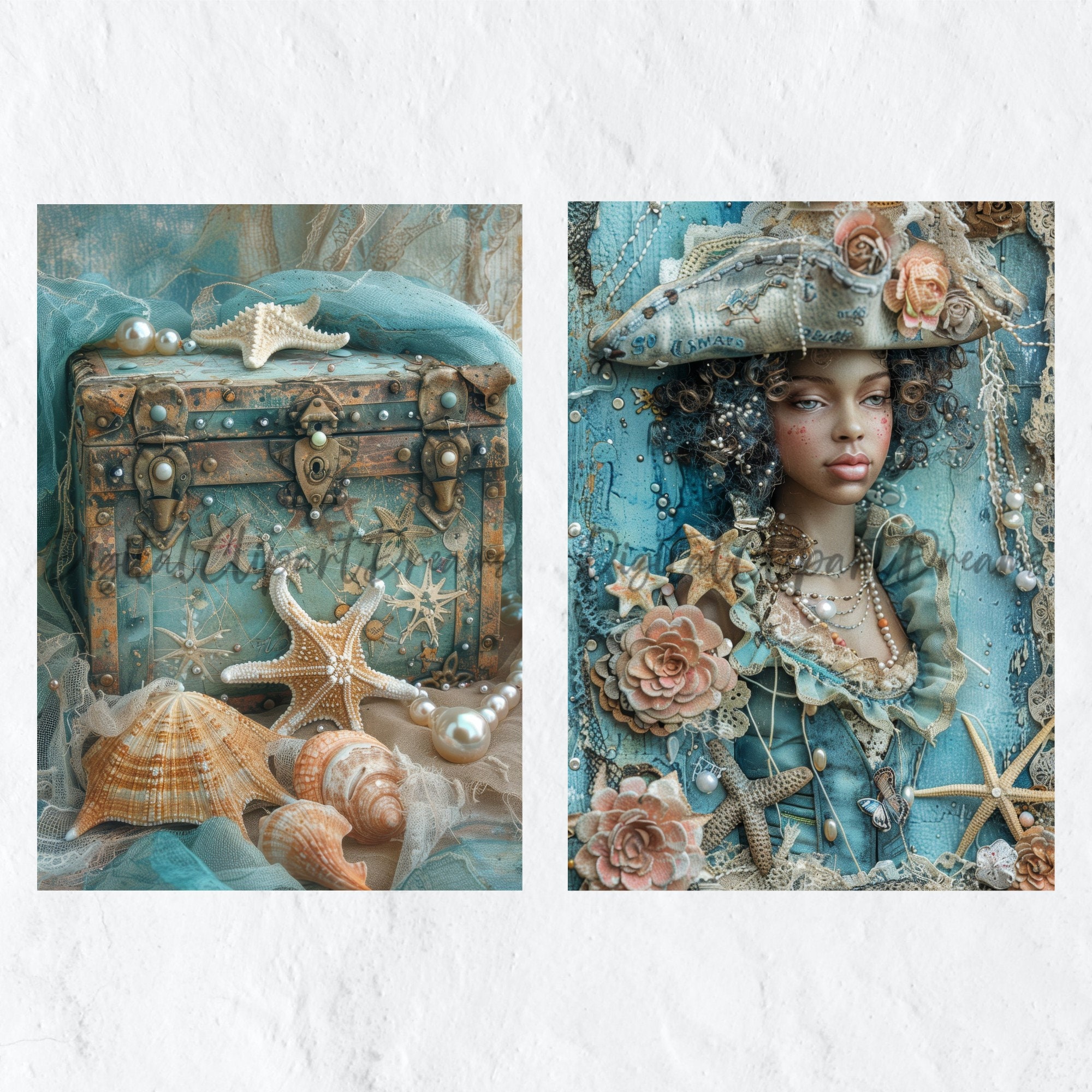 Vintage Pirate Junk Journal Pages, Sea Digital Scrapbook Paper ...
