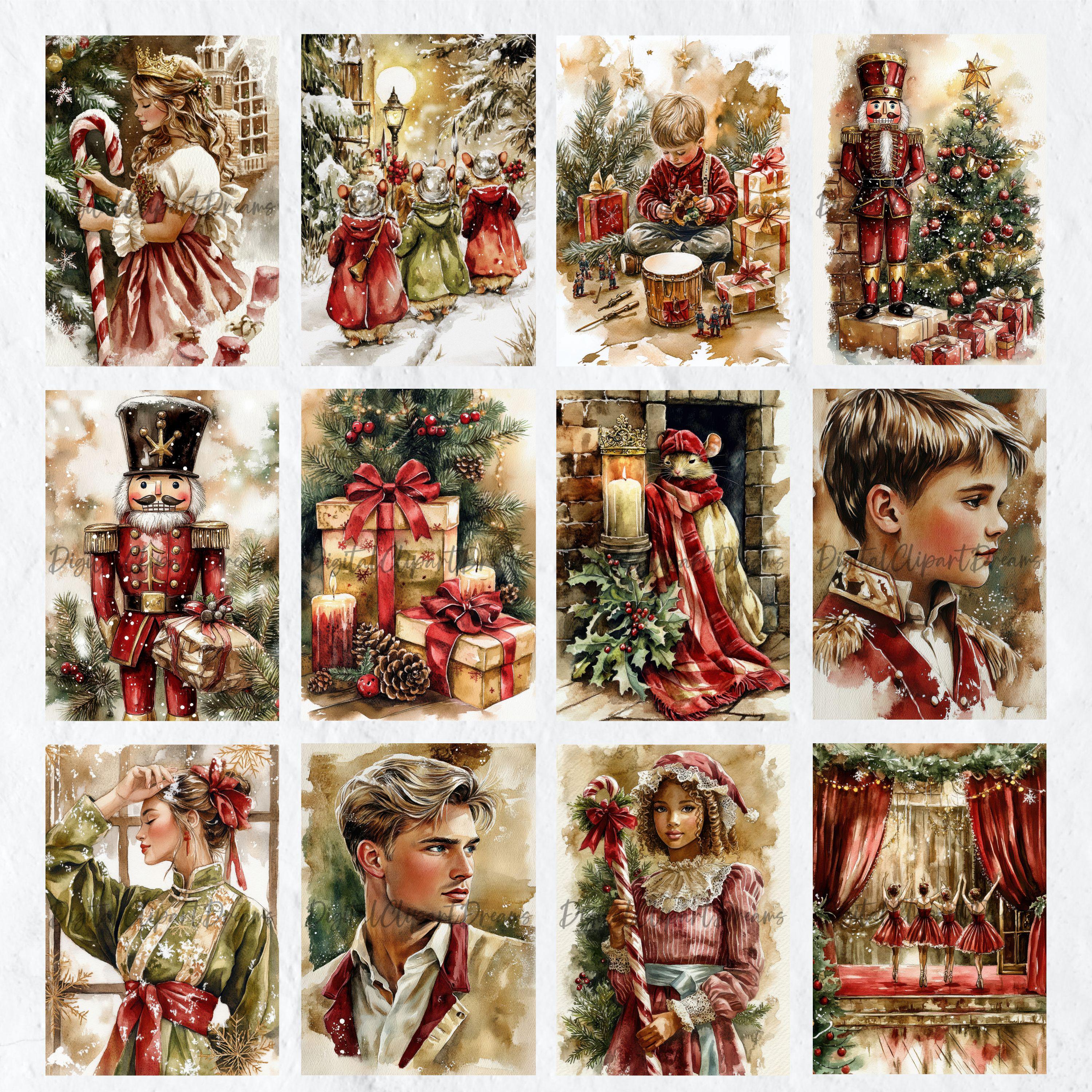 Nutcracker Christmas Junk Journal Kit: Vintage Printable Paper Set for ...