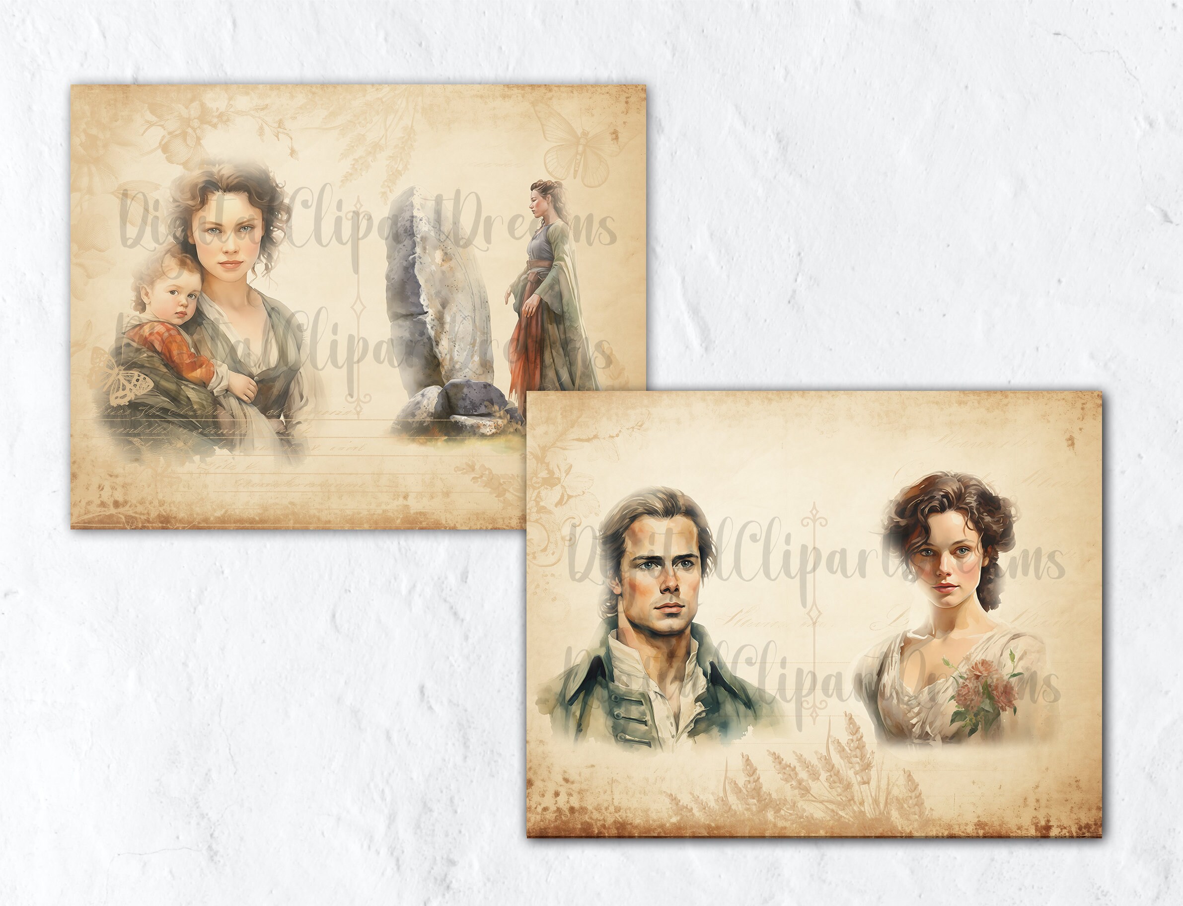 Outlander Junk Journal Pages, Scottish Scrapbook Paper, Printable ...